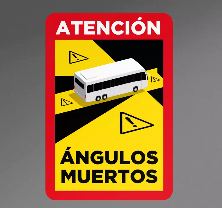 įspėjimas apie akląsias zonas kelių eismo ženklas lipdukas